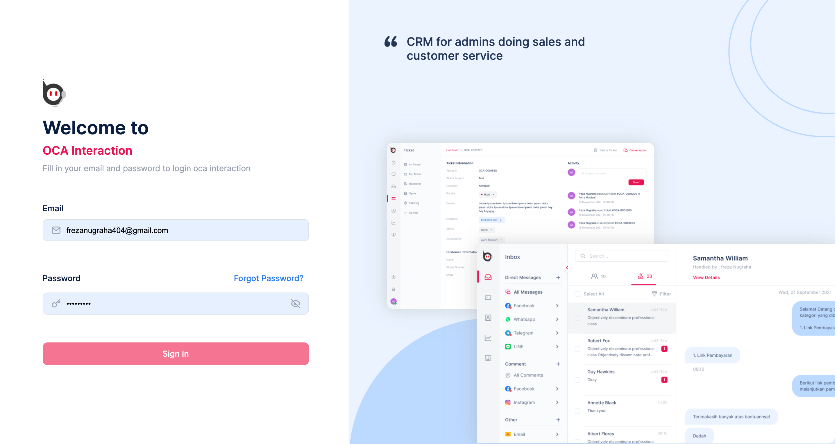 Introduction to OCA Interaction - OCA Interaction