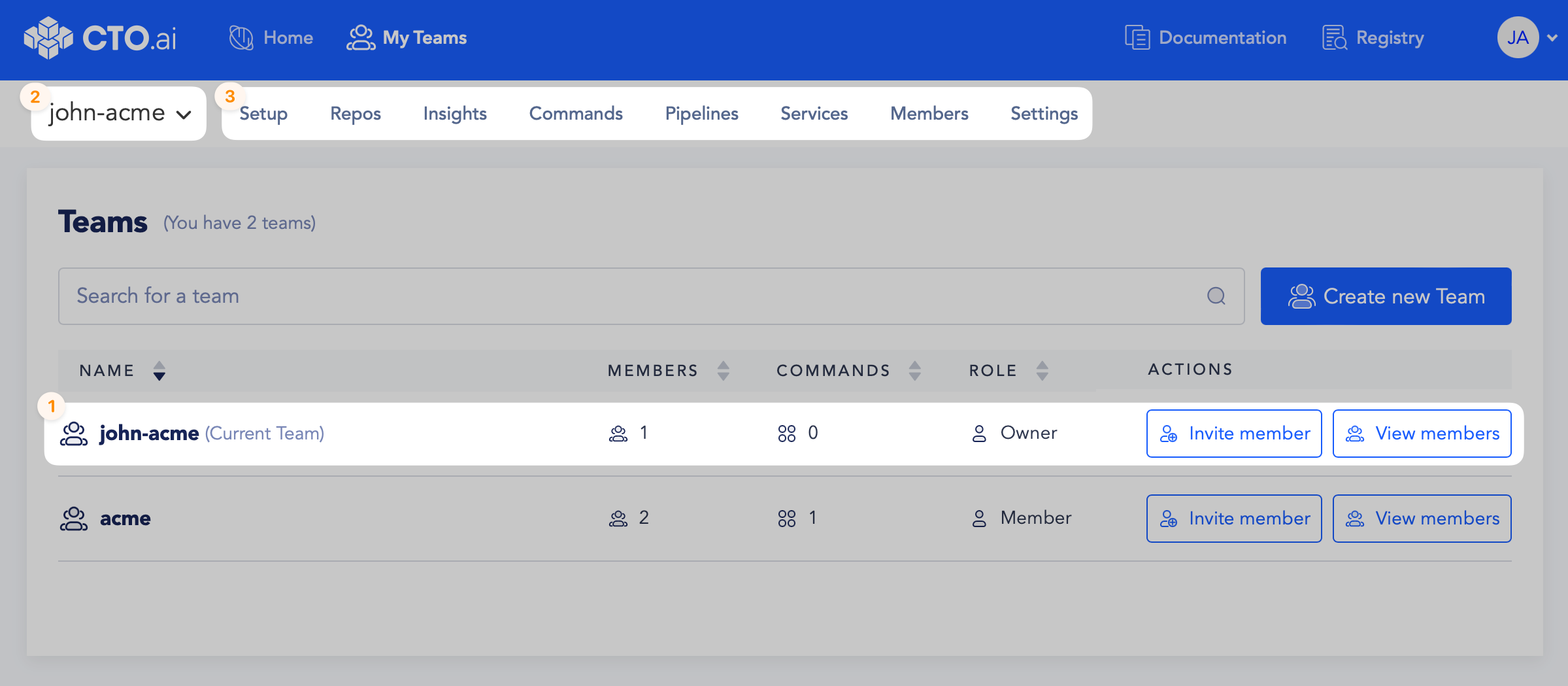 Teams Overview - CTO.ai - Developer Control Plane, CI/CD & PaaS tools for Developer Experience Teams