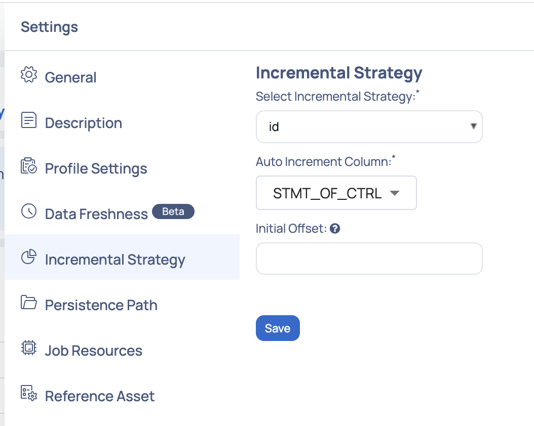 Incremental Strategy Settings - Torch