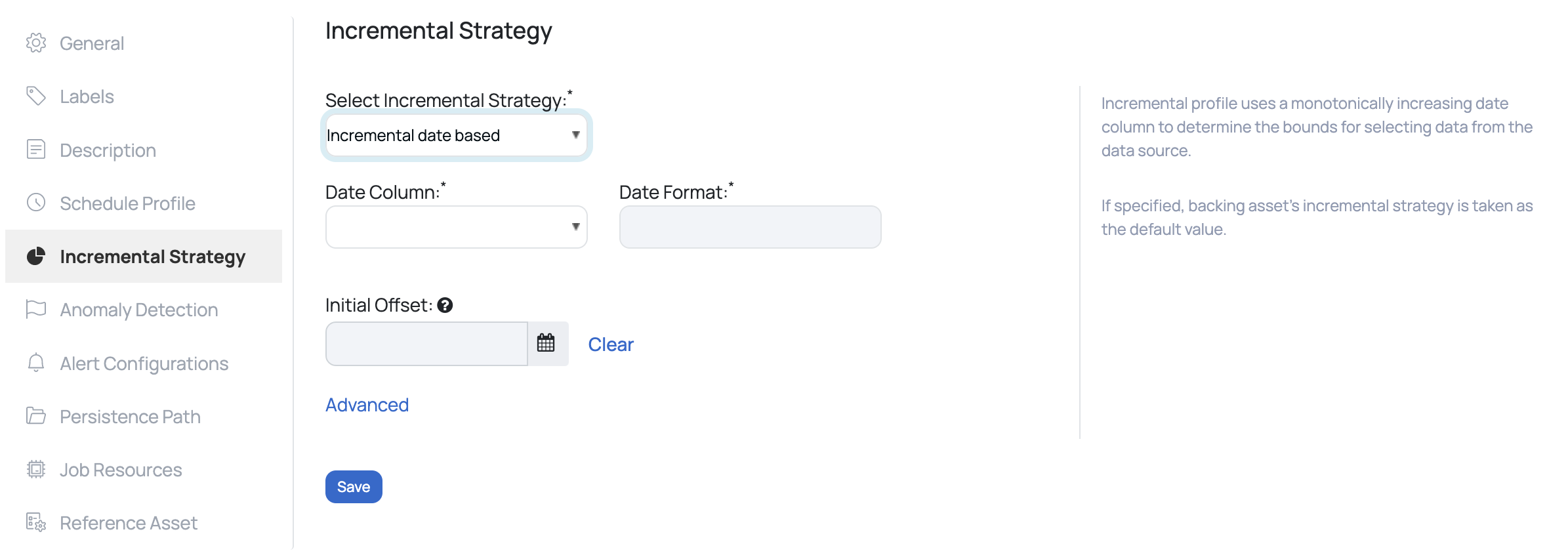 Incremental Strategy Settings - Torch