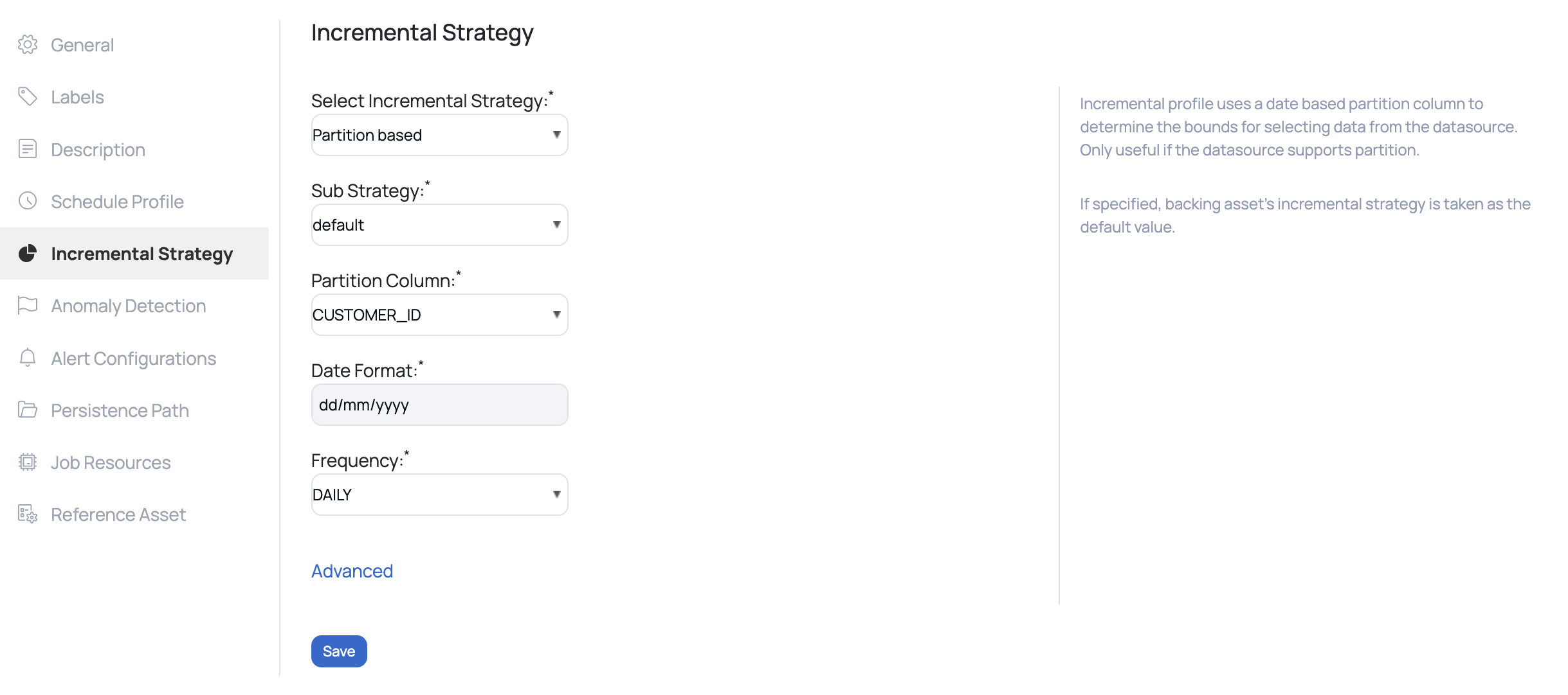Incremental Strategy Settings - Torch