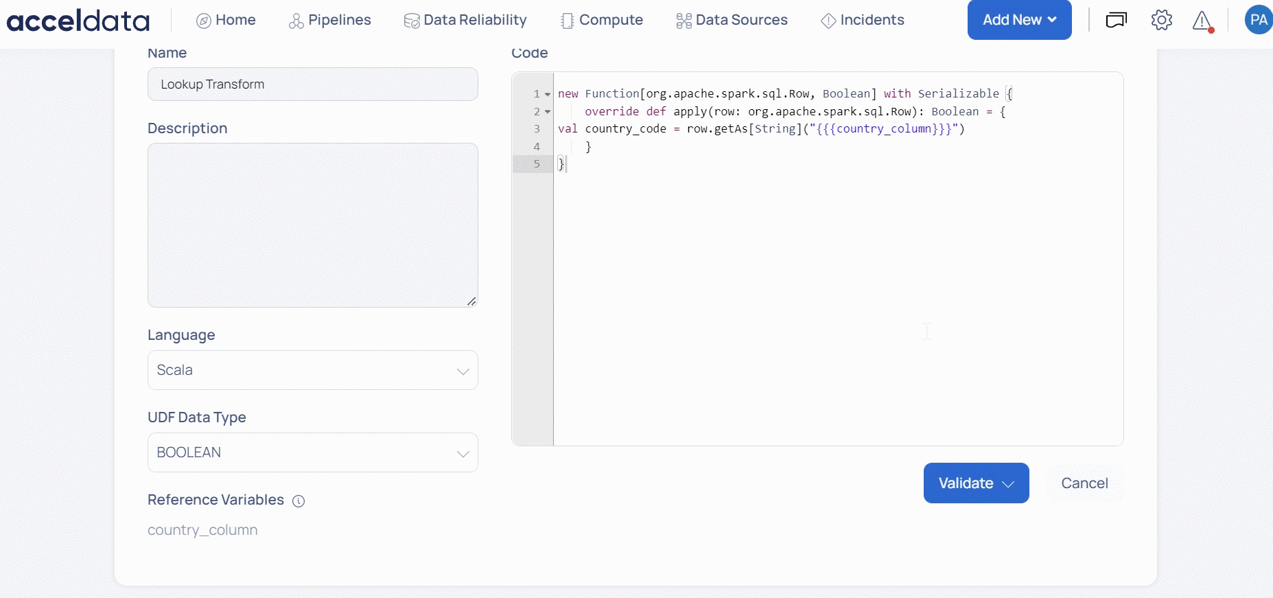 Lookup Data Quality Policy Rule - Torch