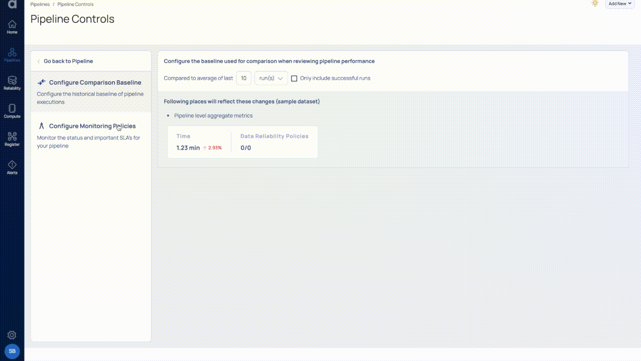 Pipeline Controls - Acceldata Data Observability Cloud Pipeline Controls - Acceldata Data Observability Cloud