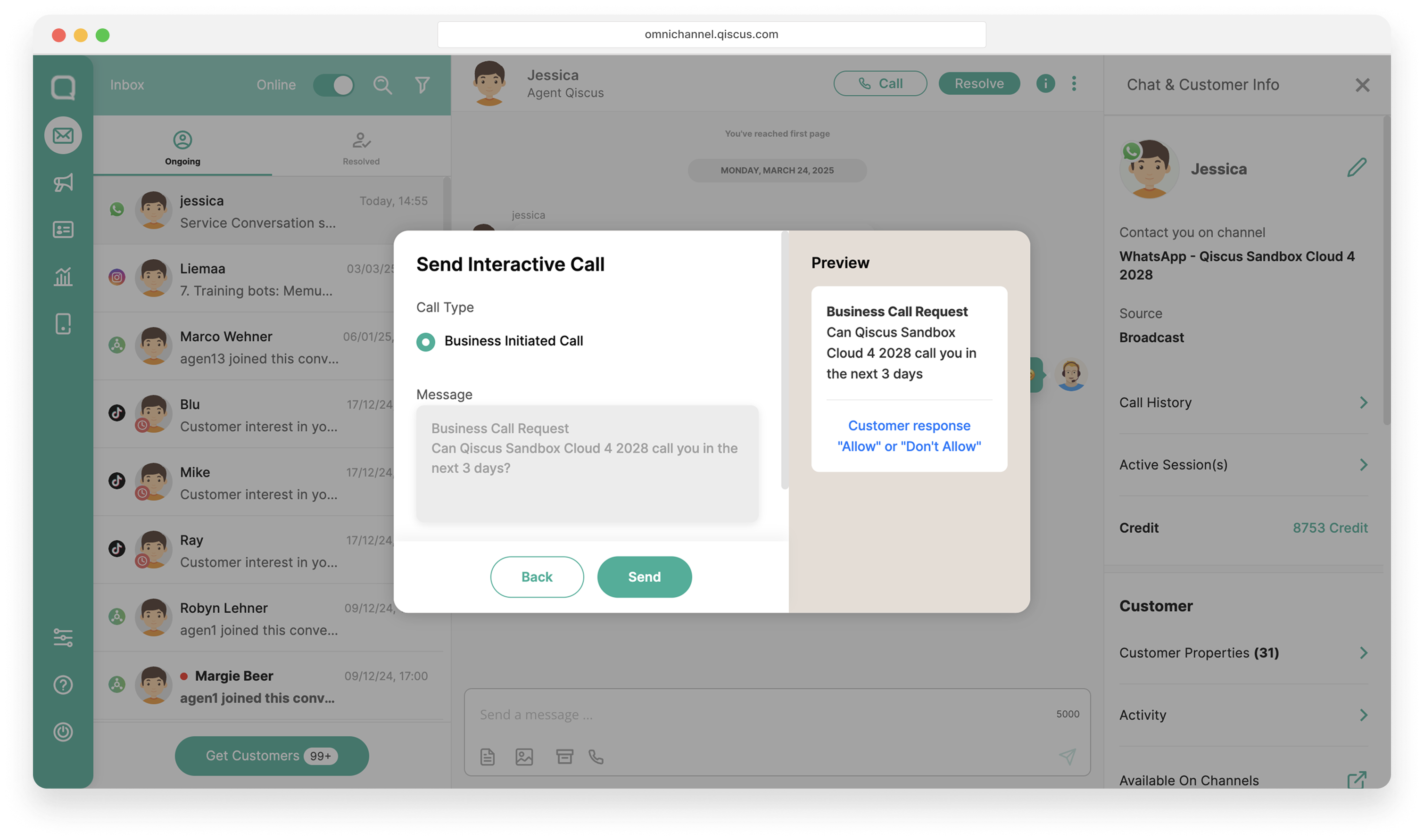 WhatsApp Call - Documentations | Qiscus
