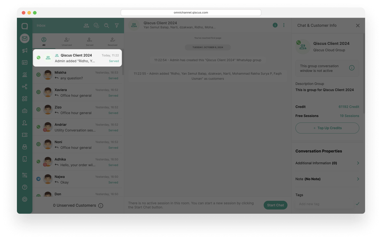 WhatsApp Group - Documentations | Qiscus