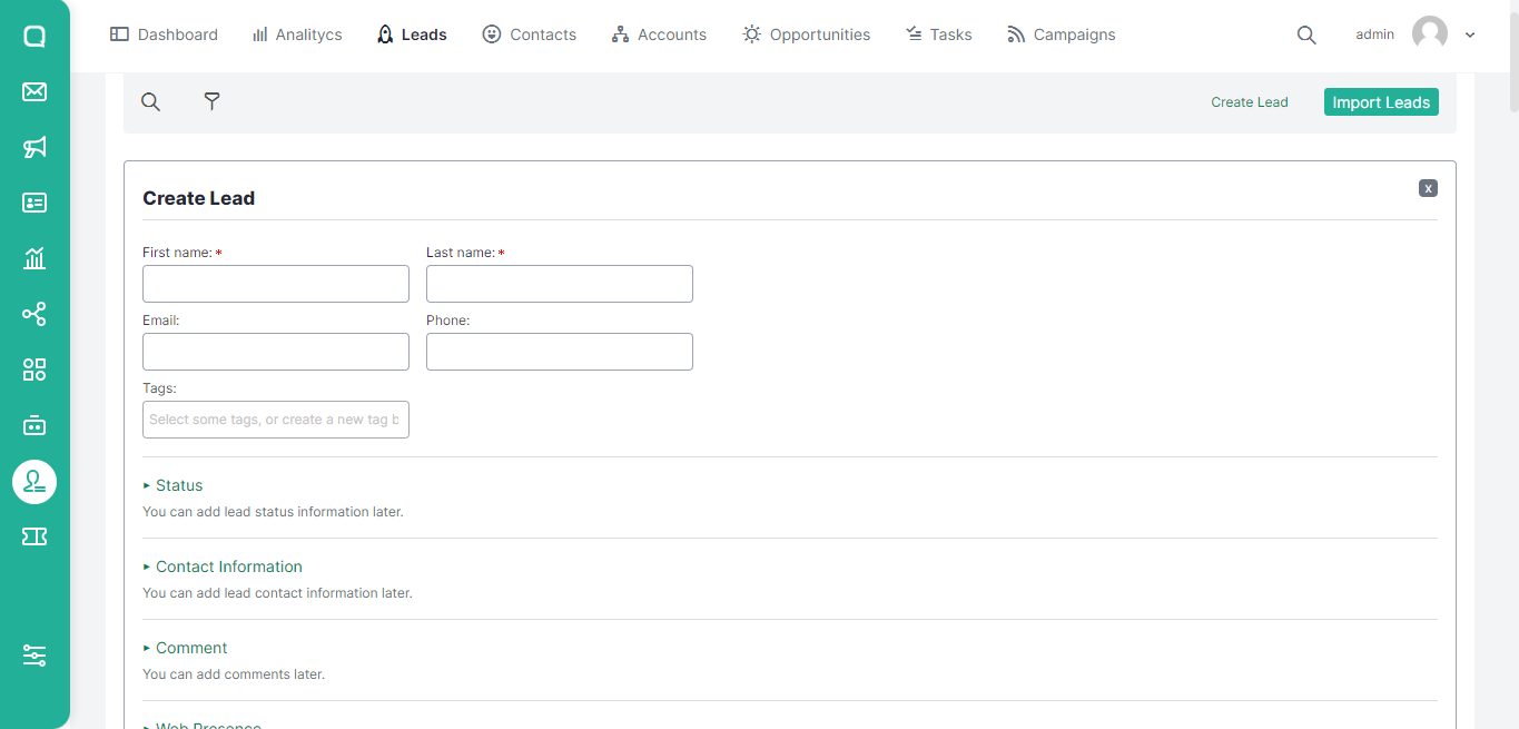 Leads - Documentations | Qiscus
