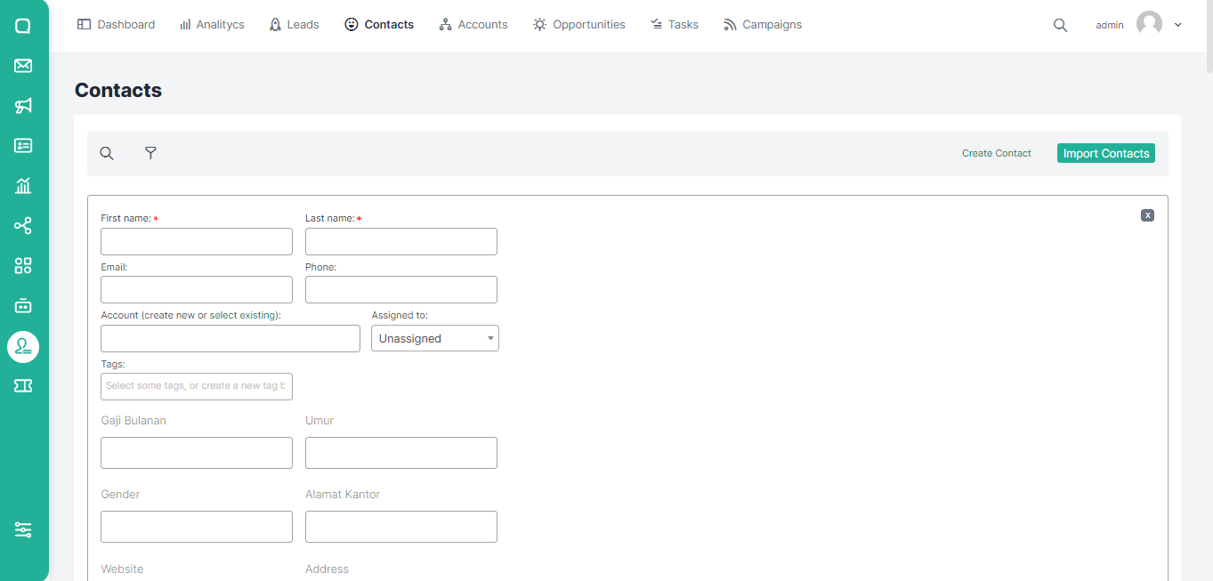 Contacts - Documentations | Qiscus