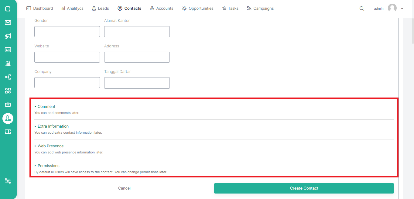Contacts - Documentations | Qiscus
