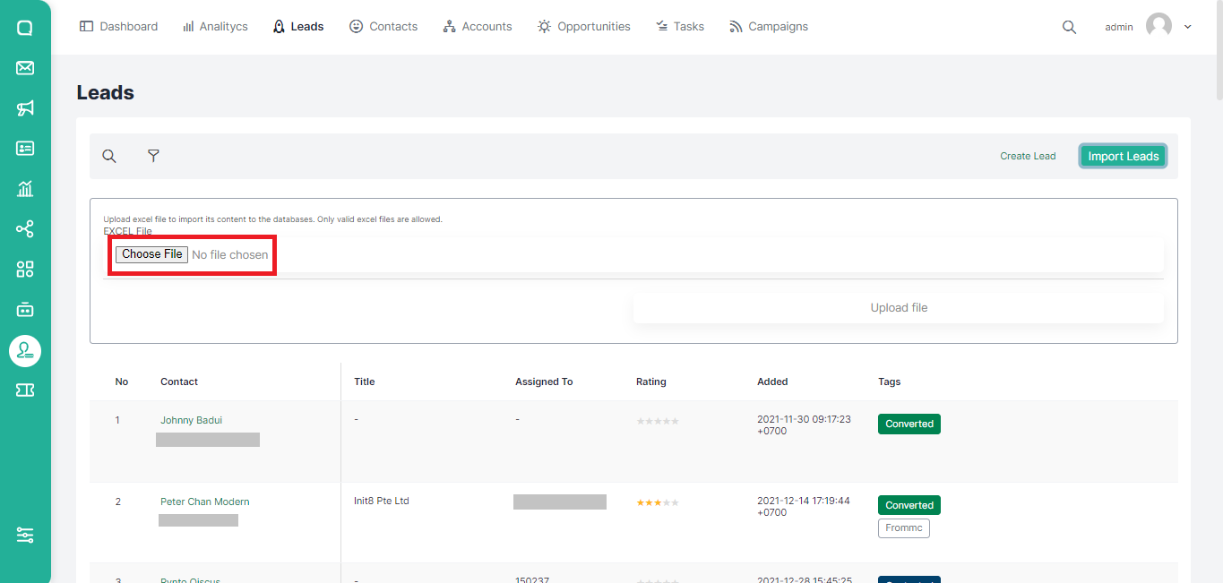 Leads - Documentations | Qiscus