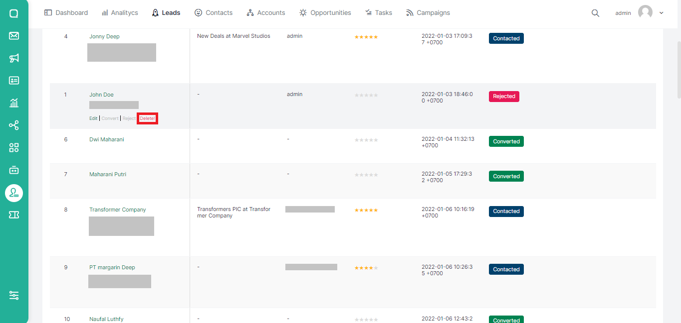 Leads - Documentations | Qiscus