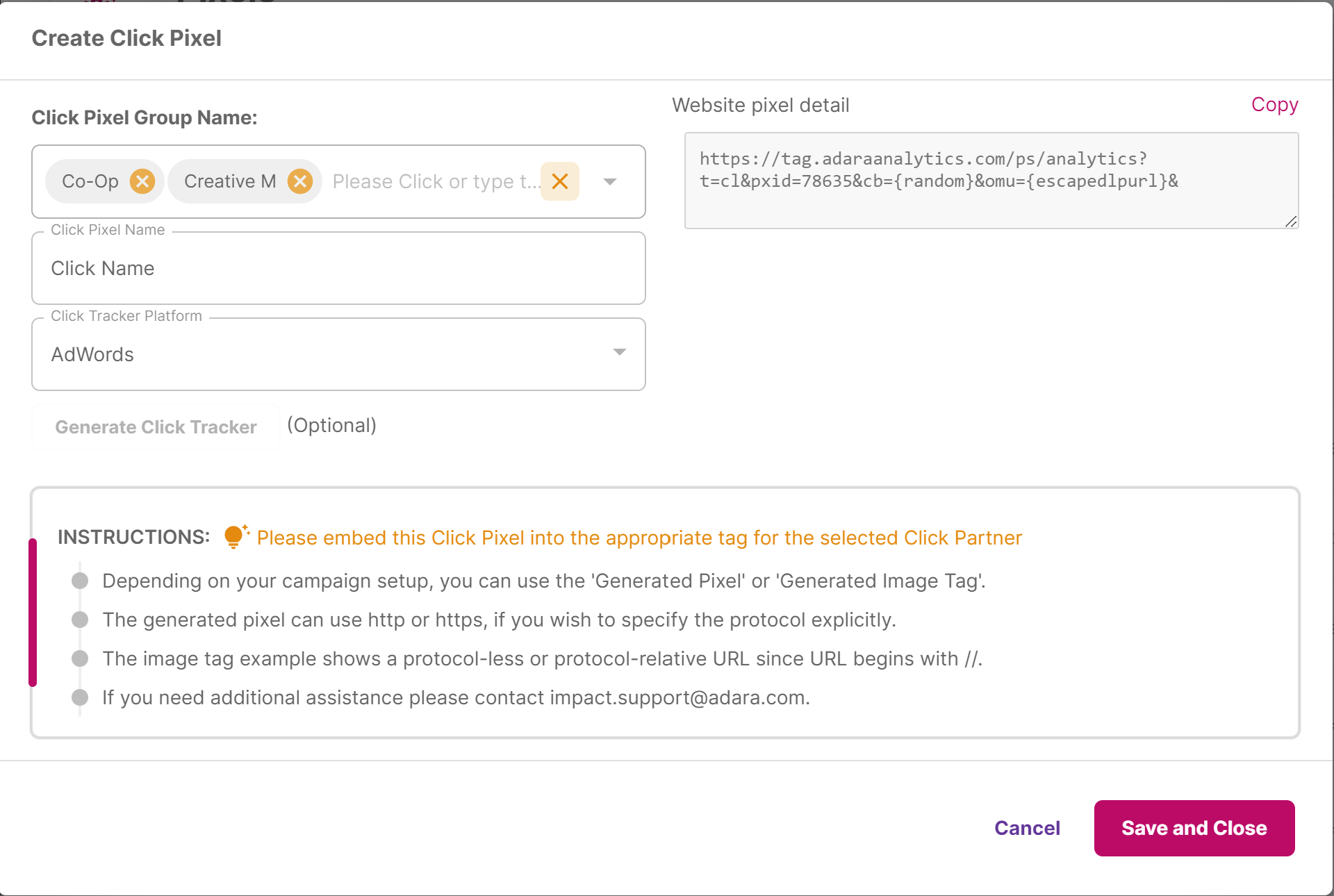 Pixels - Adara Documentation