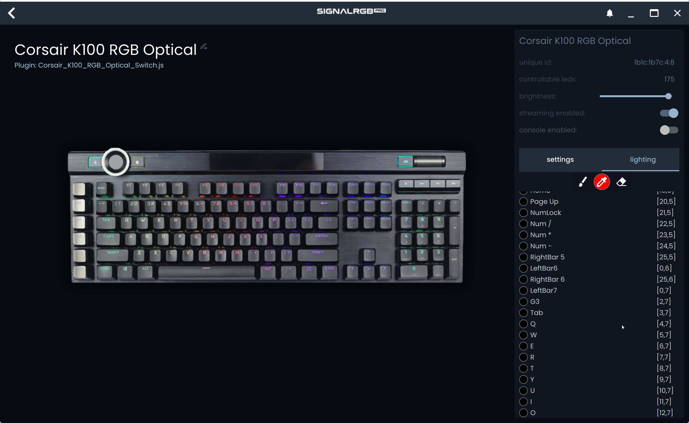 Device Settings - SignalRGB