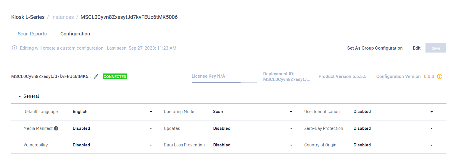Instance Configuration - Product Management